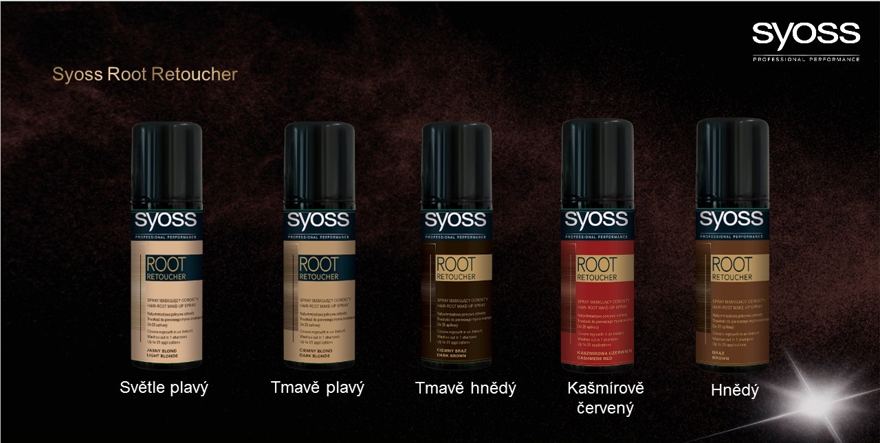 Sprej na odrosty SYOSS Root Retoucher tmavě hnědý 120 ml 149 Kč